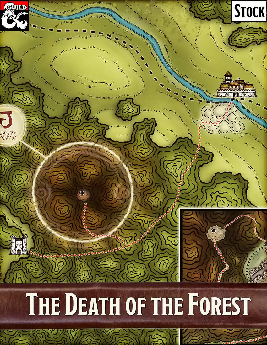 Elven Tower - The Death of the Forest | Stock Region Map - Dungeon ...
