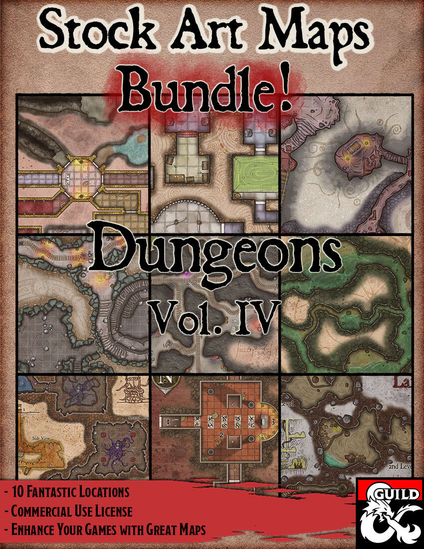 Stock Art Maps Bundle 10 - Dungeons Vol. IV [BUNDLE] - Dungeon Masters ...