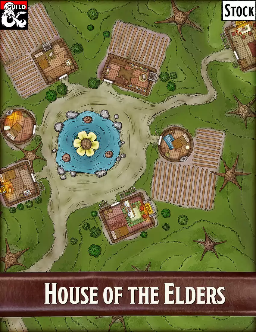 Elven Tower - House of the Elders | 30x30 Stock Battlemap - Dungeon ...