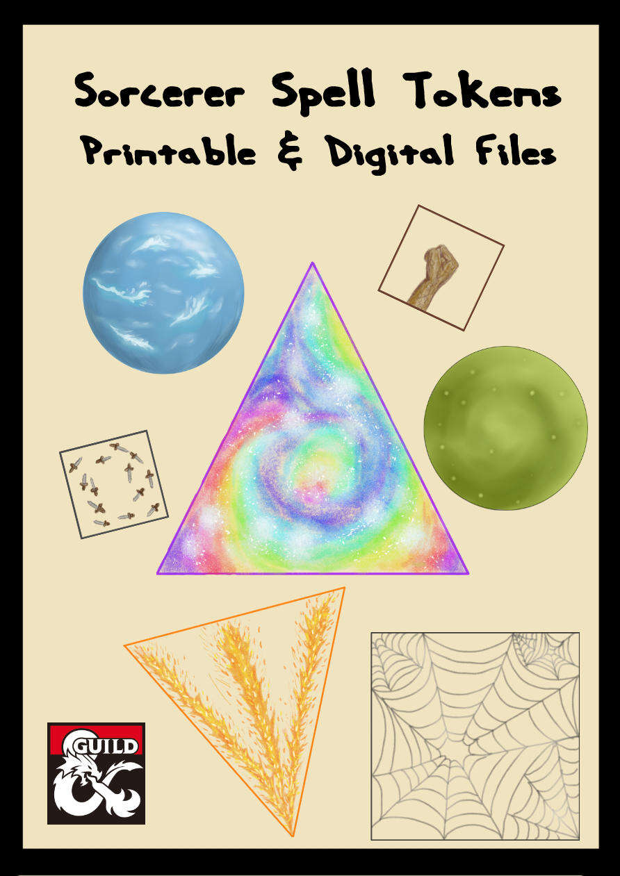 Sorcerer Spell Tokens/Markers - Dungeon Masters Guild | DriveThruRPG