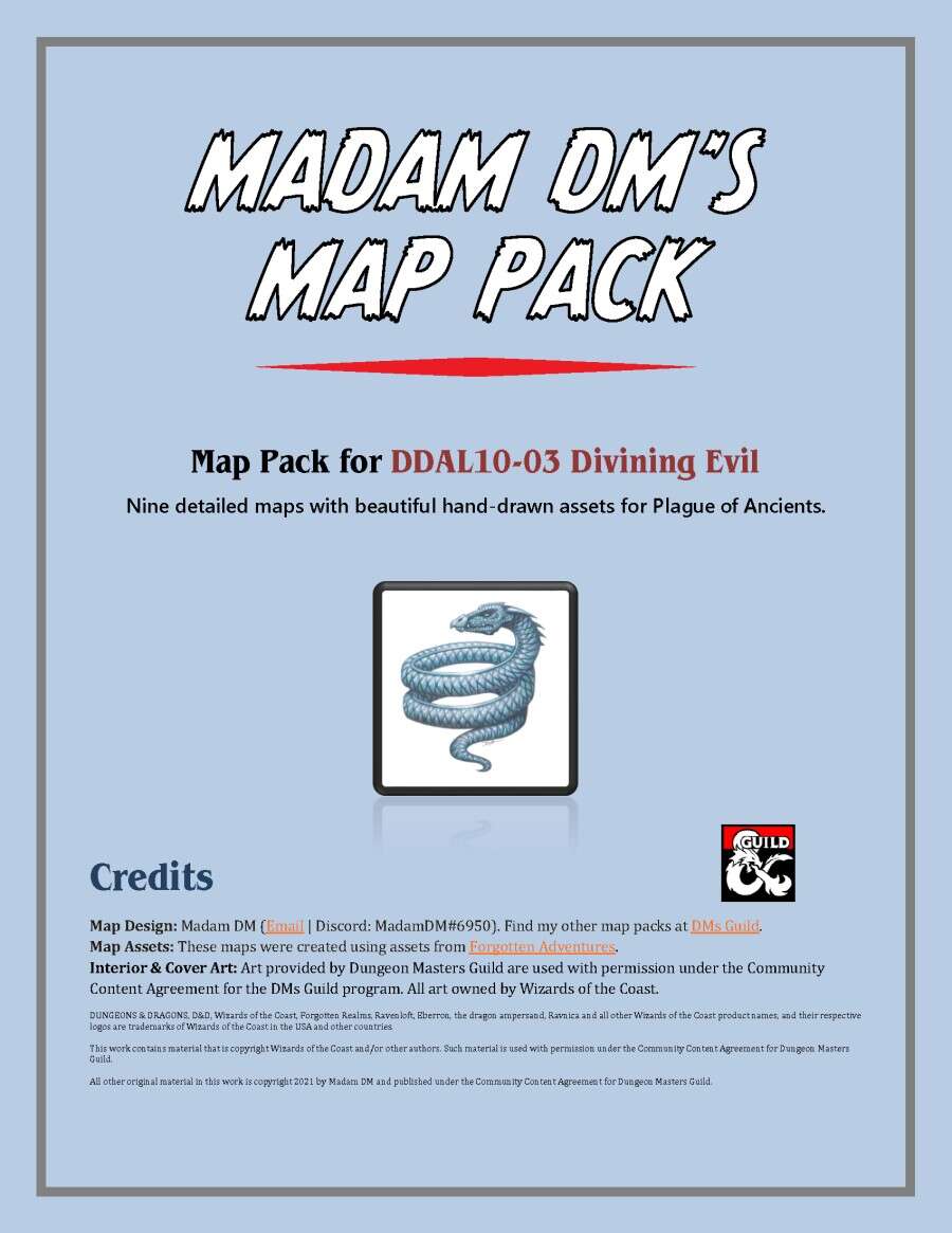 Madam DM's Map Pack: DDAL10-03 - Divining Evil - Dungeon Masters Guild ...