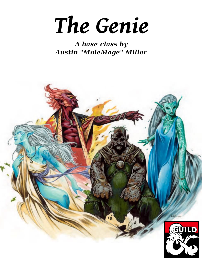 Monstrous Class: The Genie - Dungeon Masters Guild | DriveThruRPG