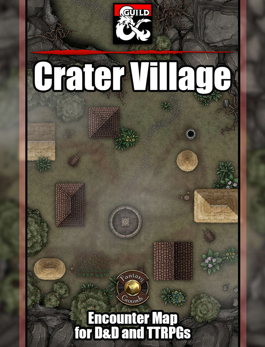 Crater Village Battlemap w/Fantasy Grounds support - TTRPG Map ...
