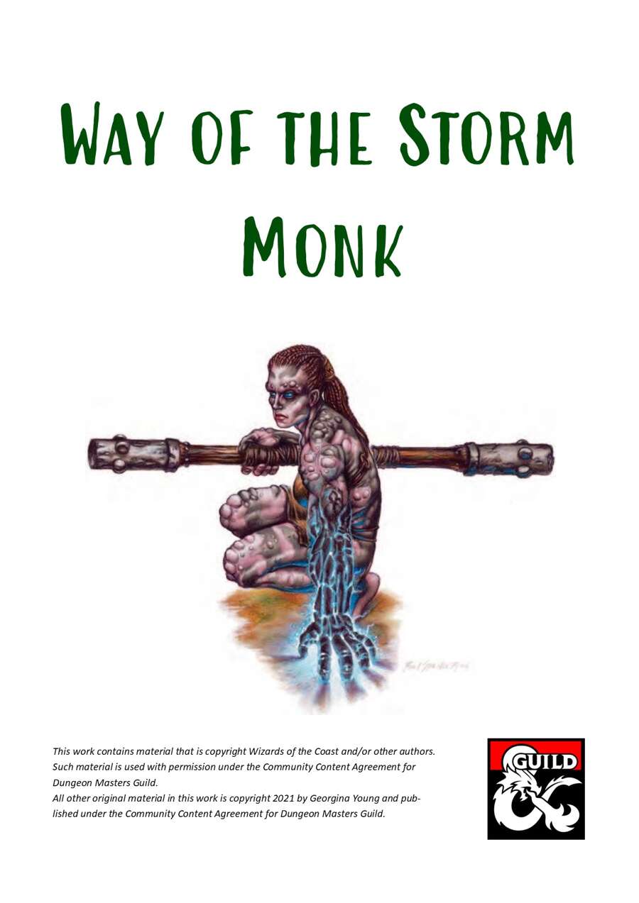 Way of the Storm Monk - Dungeon Masters Guild | DriveThruRPG