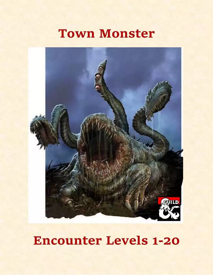 Town Monster-Encounter Levels 1-20 - Dungeon Masters Guild | DriveThruRPG
