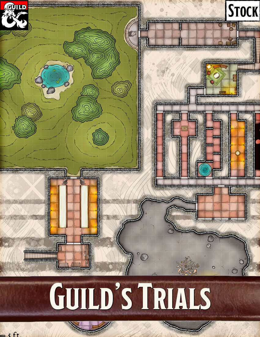 Elven Tower - Guild's Trials| 40x42 Stock Battlemap - Dungeon Masters ...