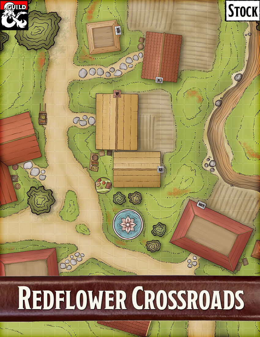 Elven Tower - Redflower Crossroads | 35x29 Stock Battlemap - Dungeon ...