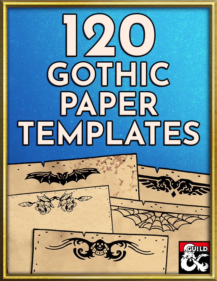 120 Gothic Paper, Letter, and Handout Templates - Hand Drawn Style ...