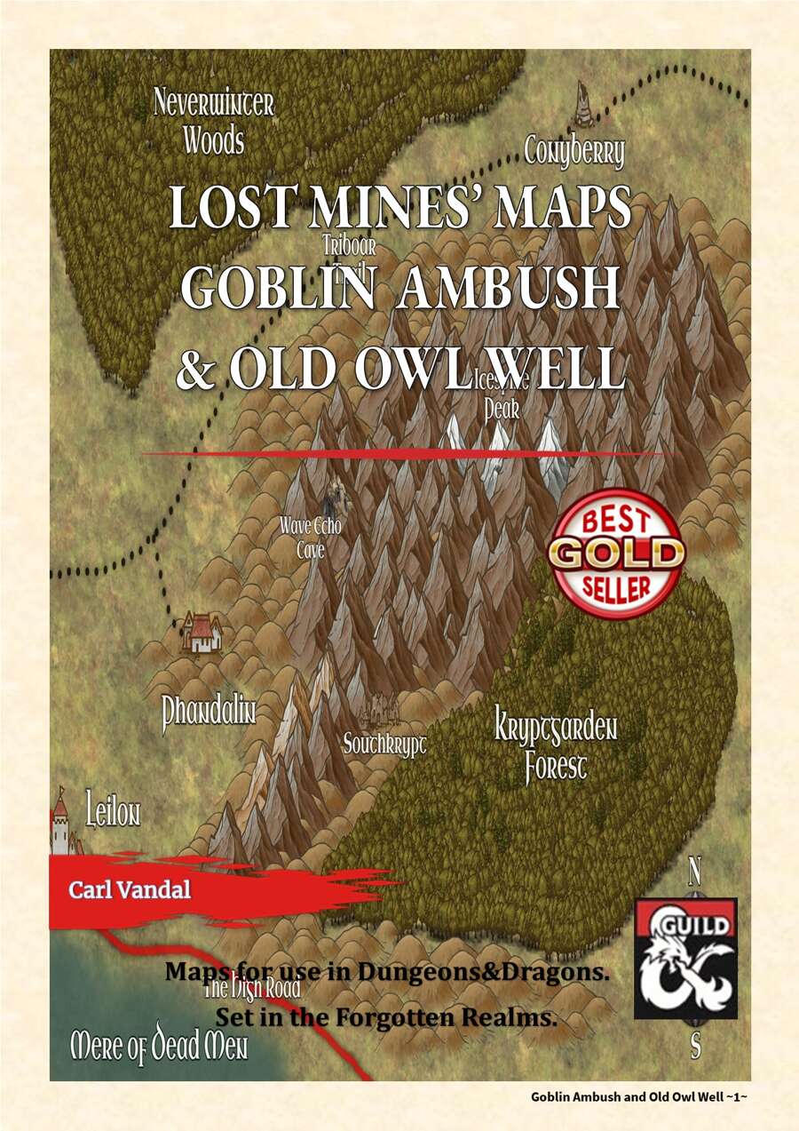 Lost Mines' Maps - Goblin Ambush and Old Owl Well - Dungeon Masters Guild | DriveThruRPG