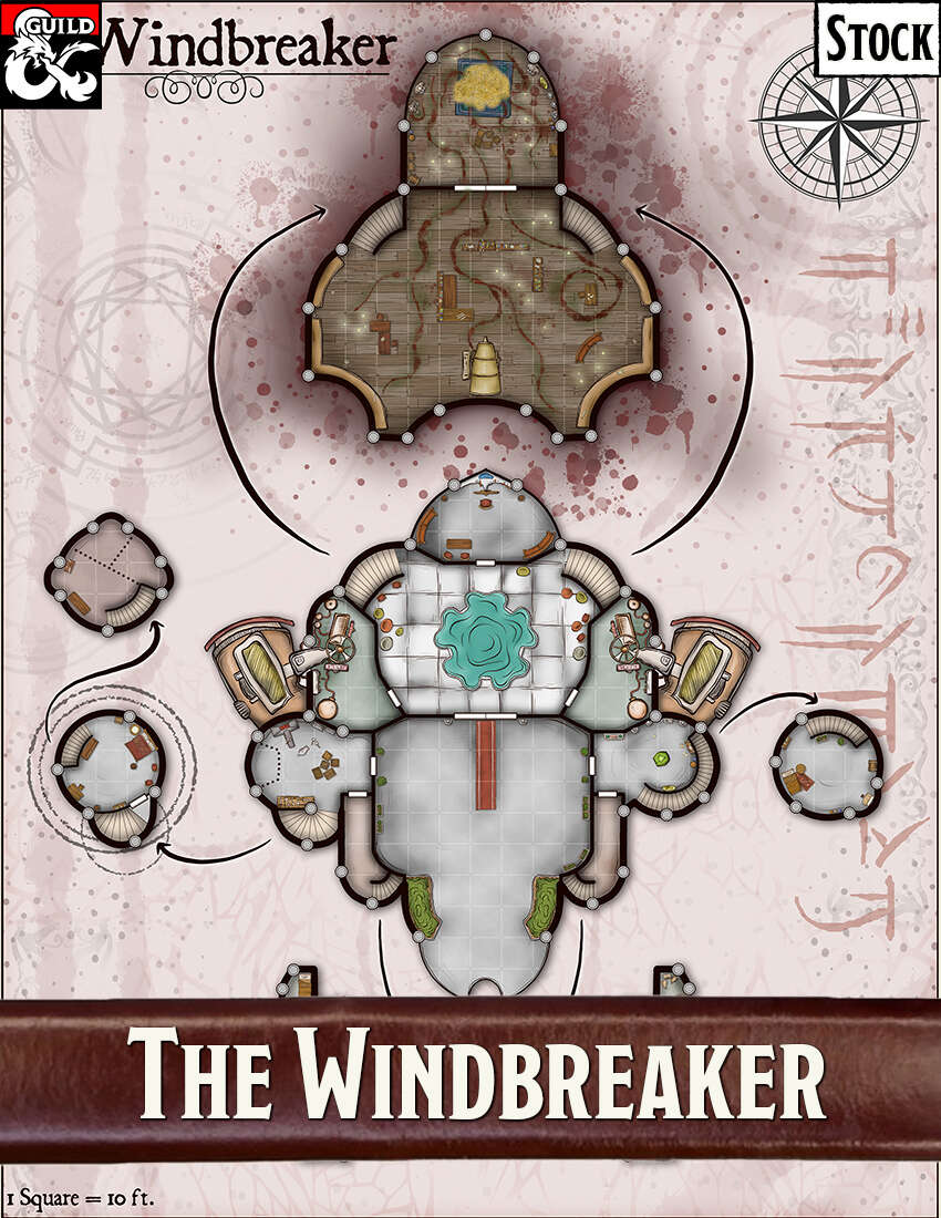 Elven Tower - The Windbreaker | Stock Battlemap - Dungeon Masters Guild ...