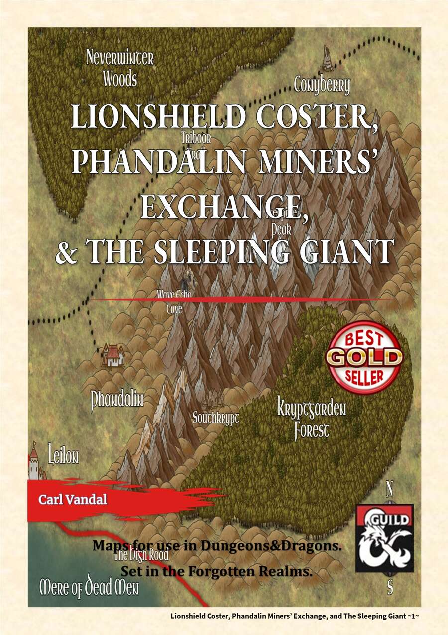 Lost Mines' Maps - Lionshield Coster, Phandalin Miners' Exchange and ...