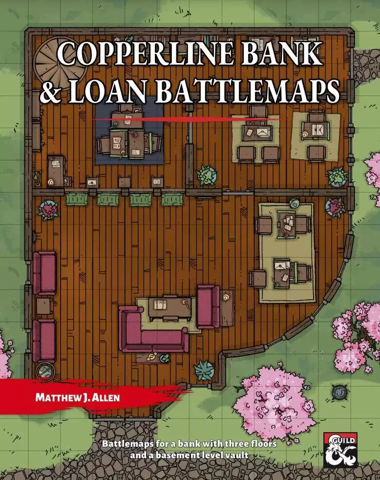 Bank and Vault Battle Maps: Copperline Bank & Loan - Dungeon Masters ...