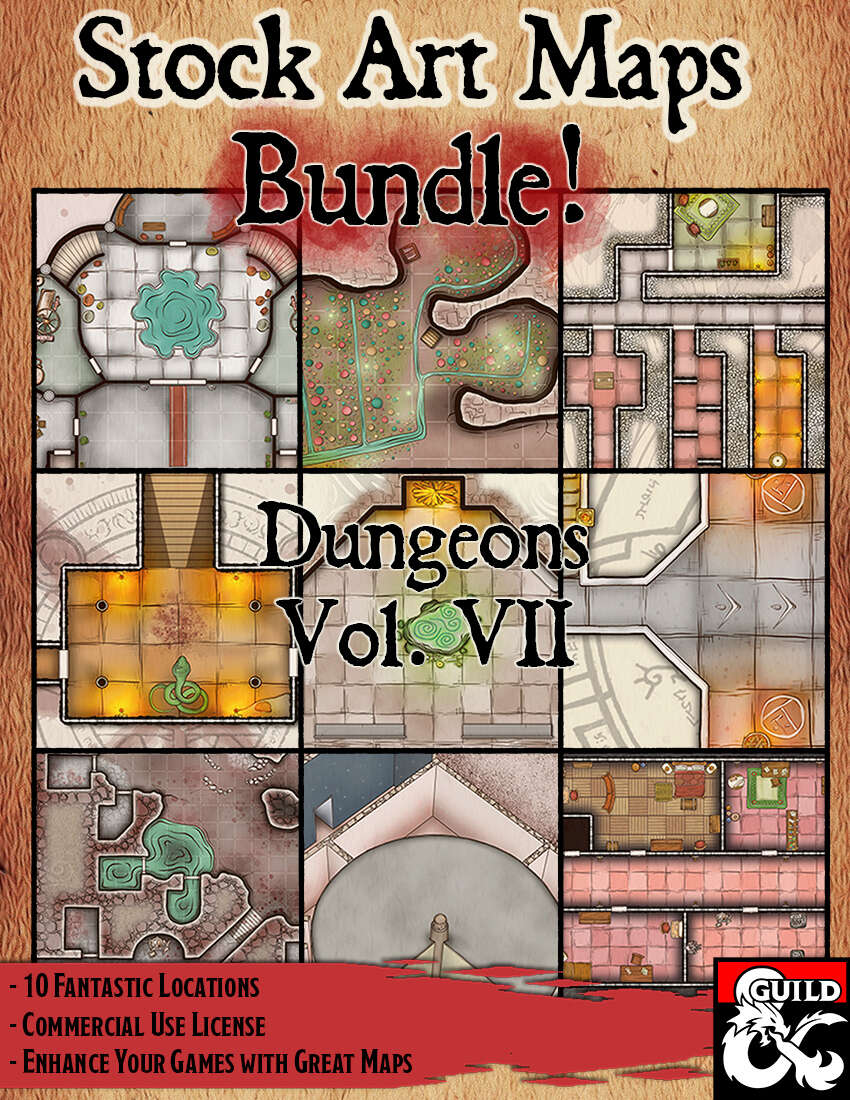 Stock Art Maps Bundle 15 - Dungeons Vol. VII [BUNDLE] - Dungeon Masters ...