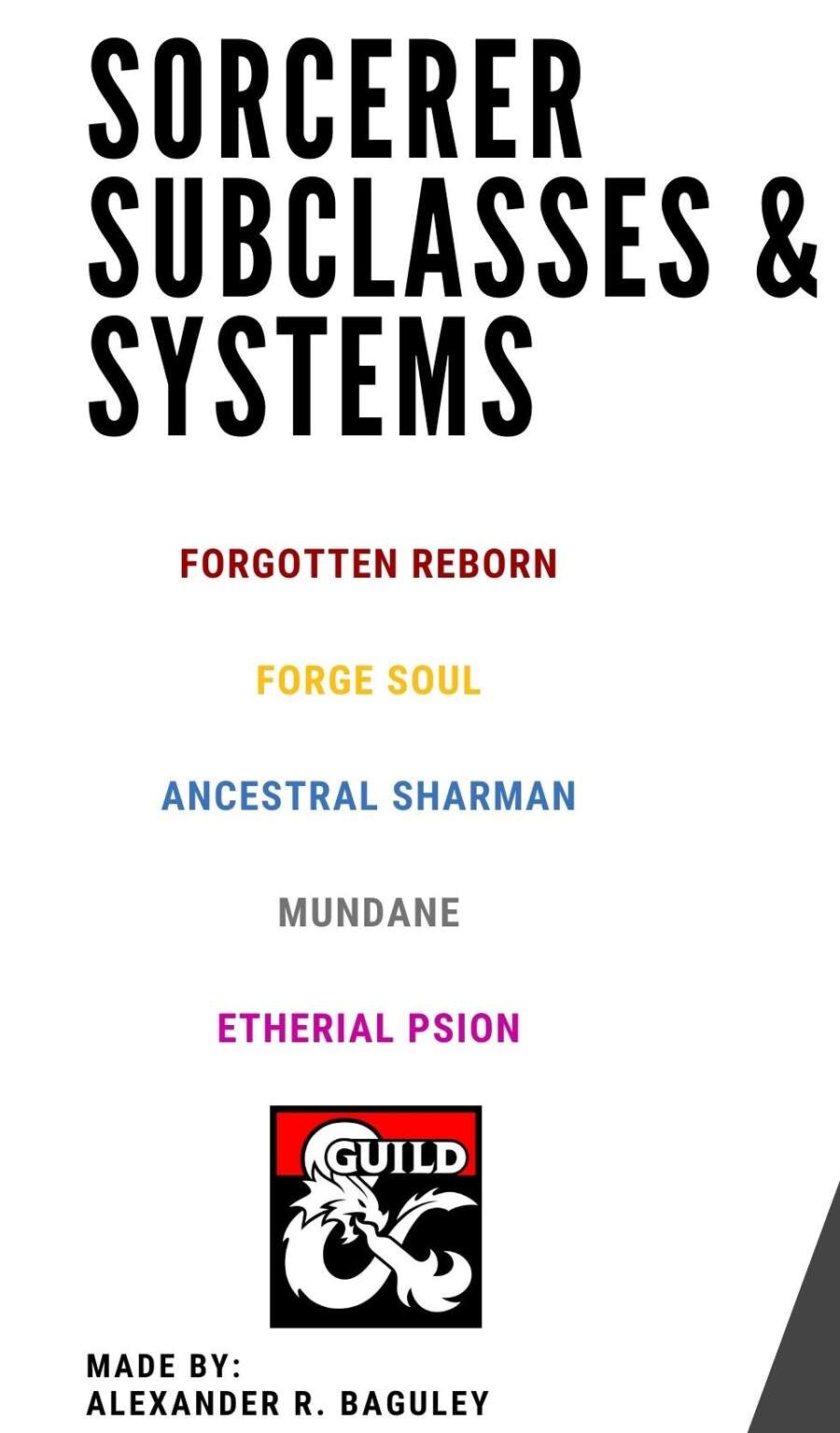 5 Sorcerer Subclasses - Dungeon Masters Guild | DriveThruRPG