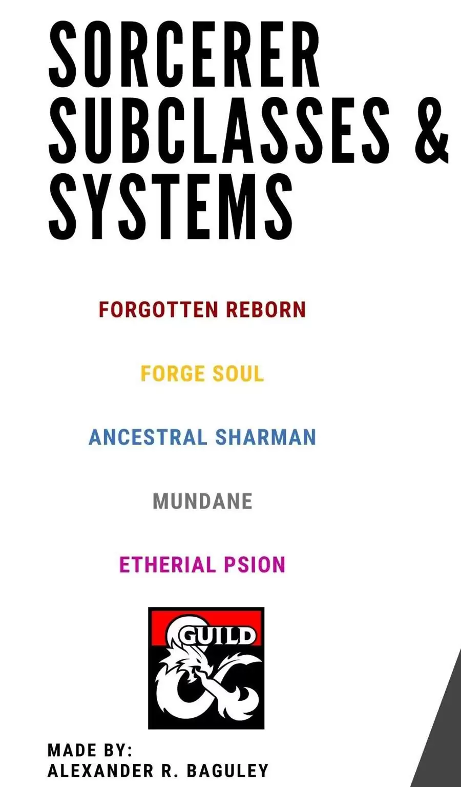 5 Sorcerer Subclasses - Dungeon Masters Guild | DriveThruRPG