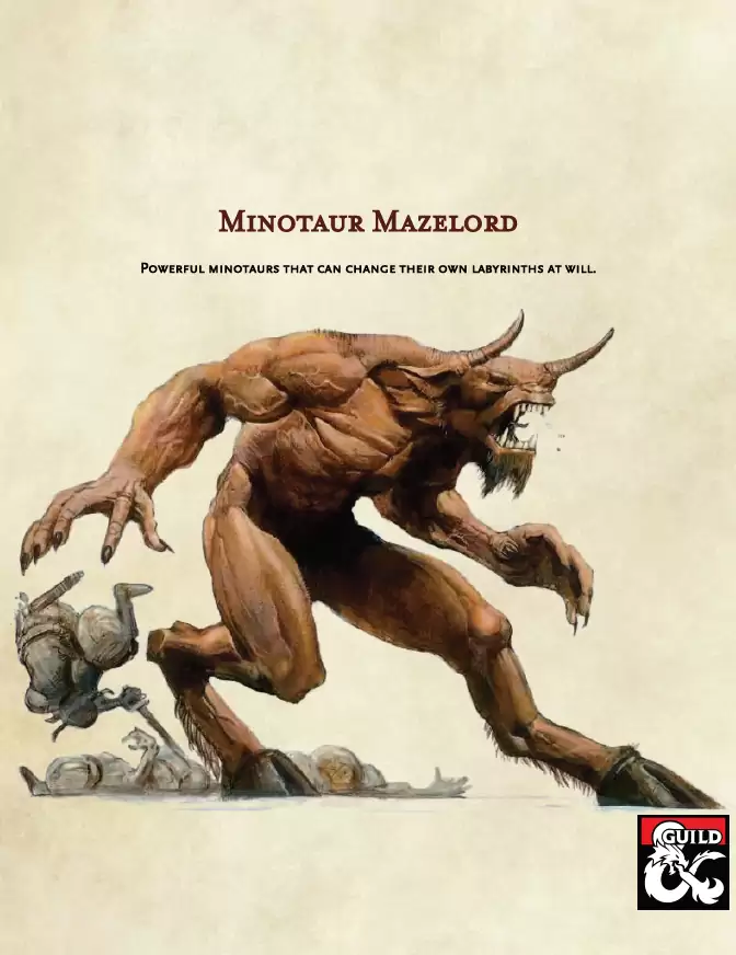 Minotaur Mazelord - Dungeon Masters Guild | DriveThruRPG