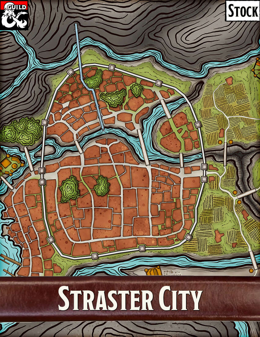 Elven Tower - Straster City | Stock City Map - Dungeon Masters Guild | DriveThruRPG