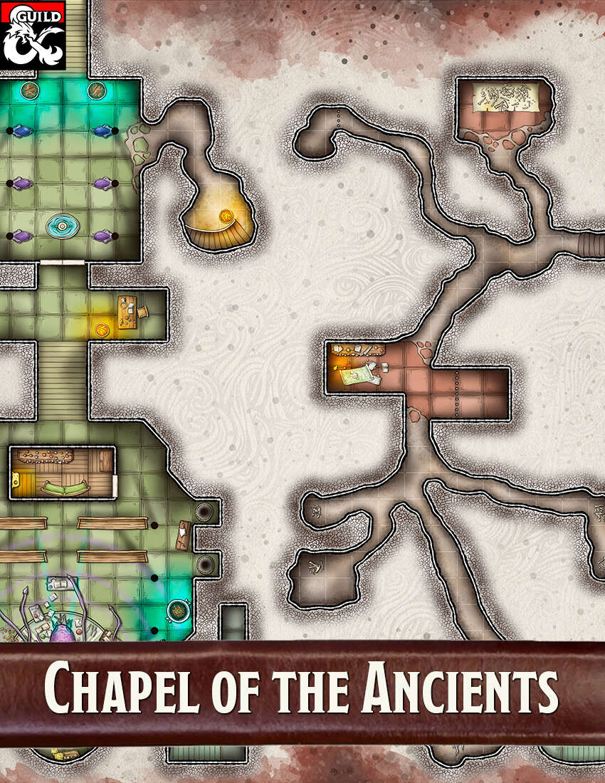 Elven Tower - Chapel of the Ancients | 30x30 Stock Battlemap - Dungeon ...