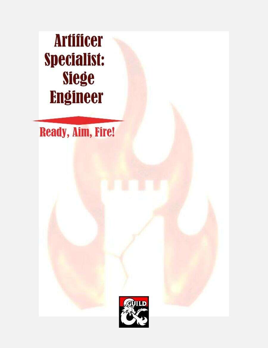 Artificer Specialist: Siege Engineer - Dungeon Masters Guild | DriveThruRPG