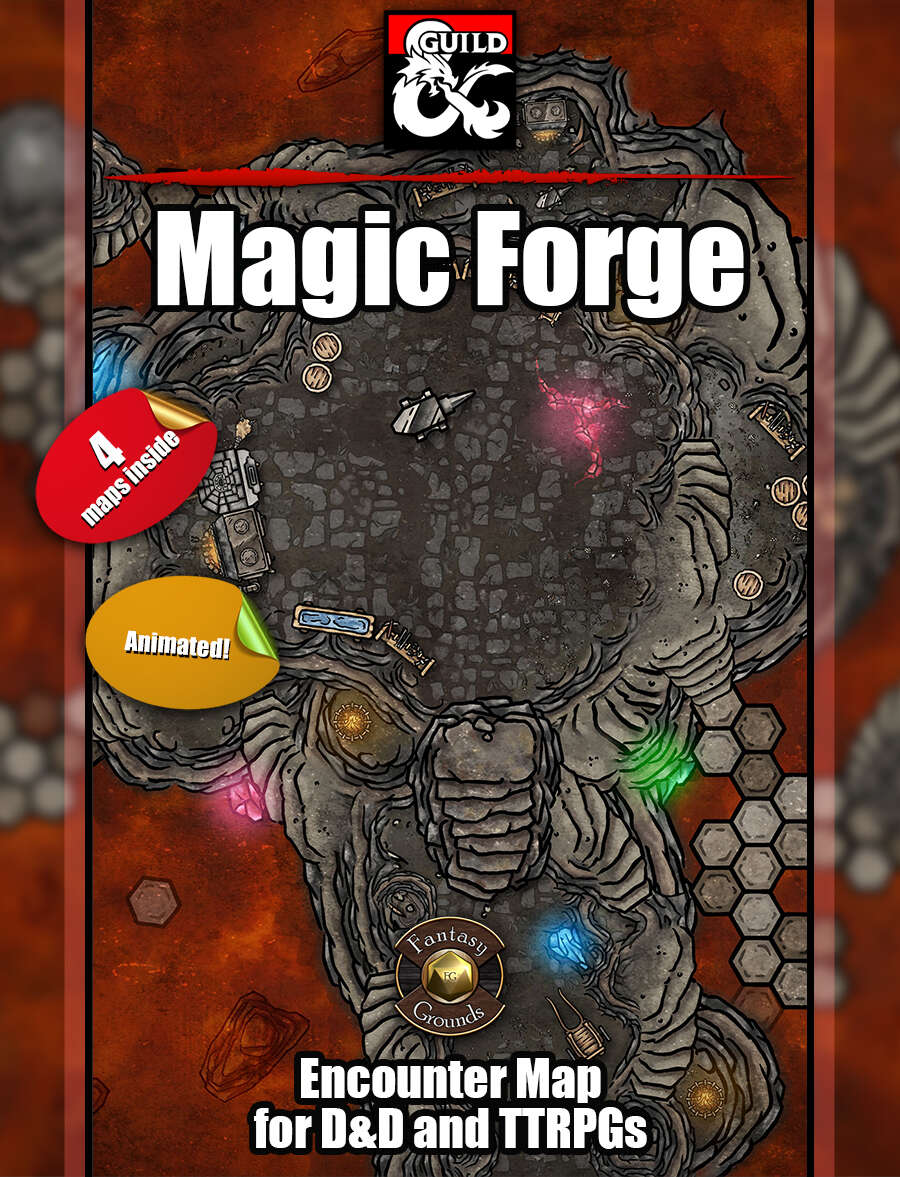 Magical Forge - 4 maps - jpg/mp4 & Fantasy Grounds .mod - Dungeon ...