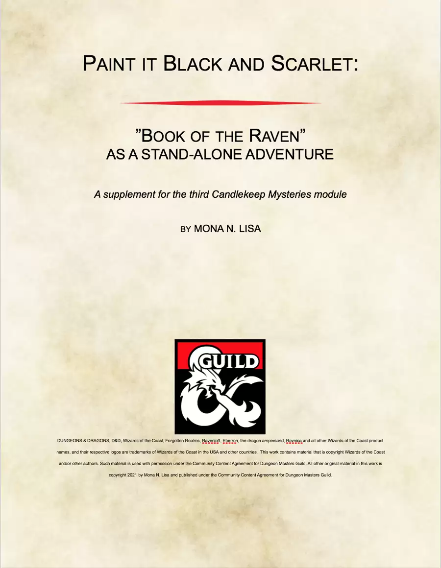 Candlekeep Mysteries: Book of the Raven as a Stand-Alone Adventure ...