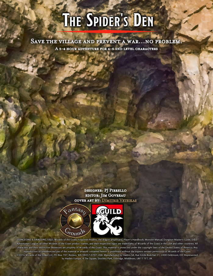 Into the Underdark - Part 2 The Spider's Den (Fantasy Grounds ...