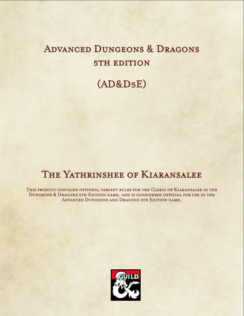 AD&D5E: The Yathrinshee of Kiaransalee - Dungeon Masters Guild ...