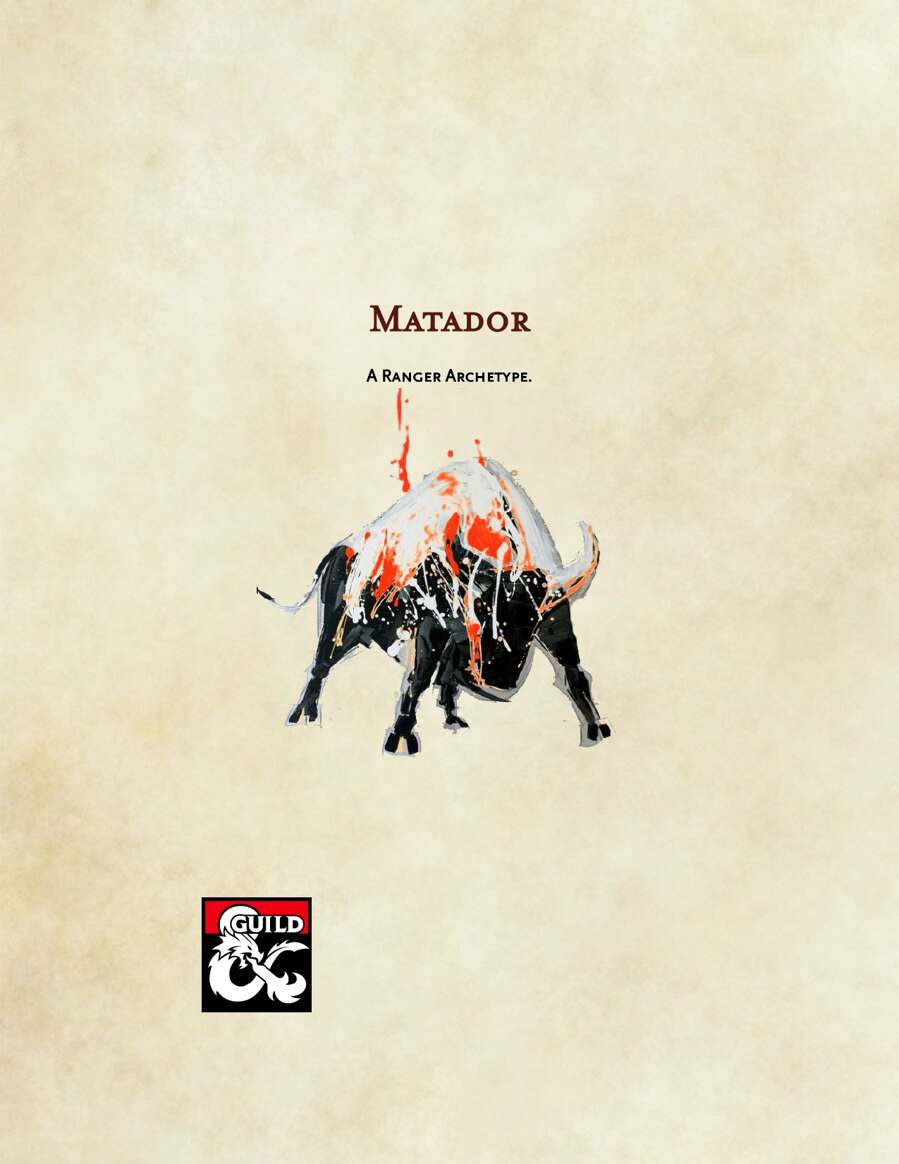 Matador - A Ranger Archetype - Dungeon Masters Guild | DriveThruRPG