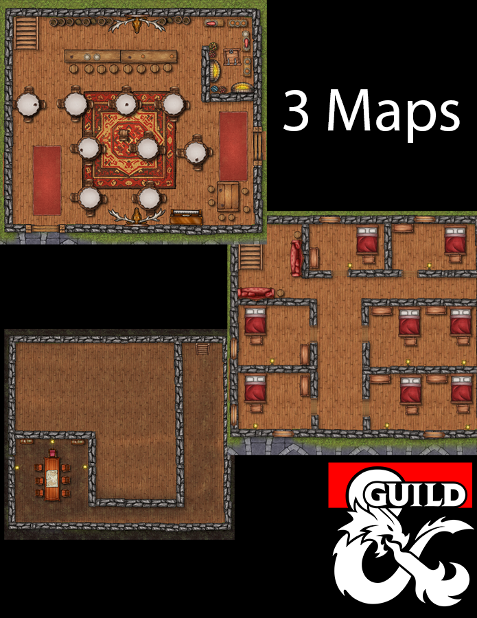 Three Level Tavern Map Pack - Dungeon Masters Guild | DriveThruRPG