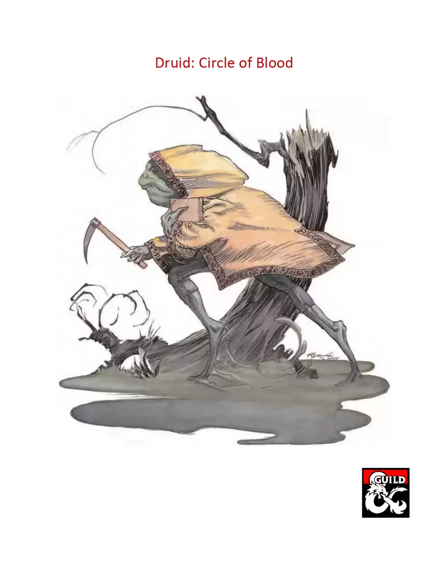Druid Subclass: Circle Of Blood - Dungeon Masters Guild | DriveThruRPG