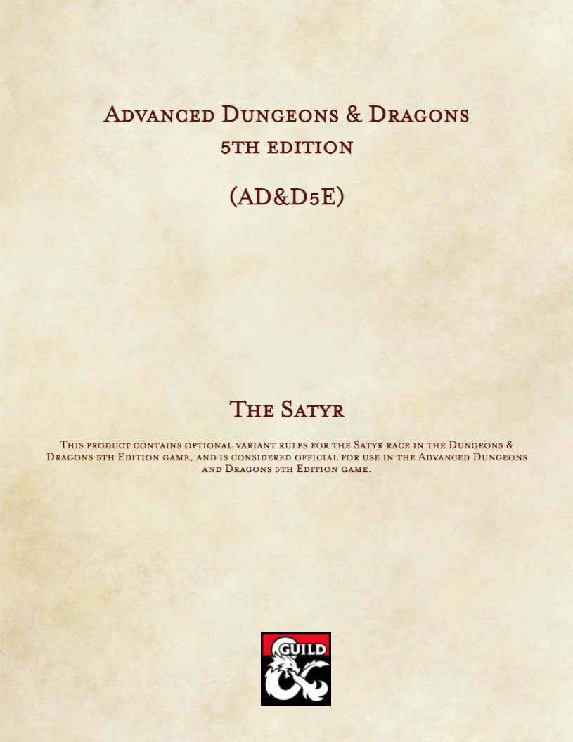 AD&D5E: The Satyr - Dungeon Masters Guild | DriveThruRPG