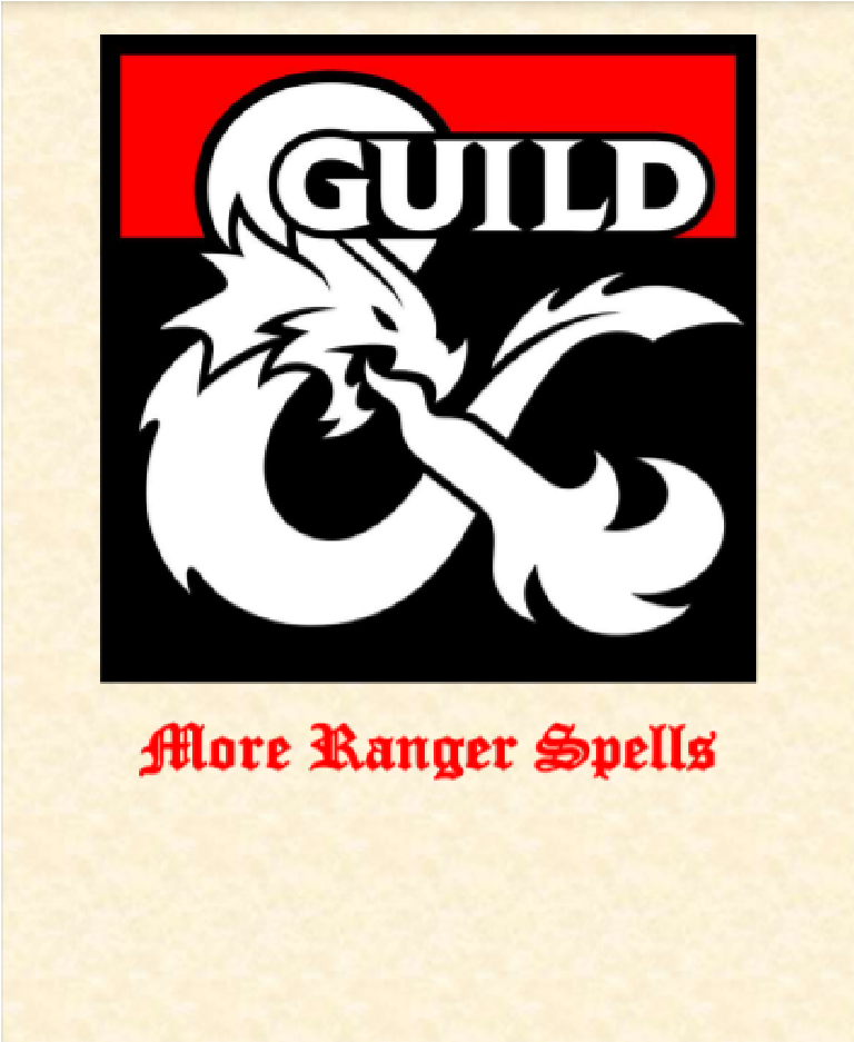 More Ranger Spells - Dungeon Masters Guild | DriveThruRPG