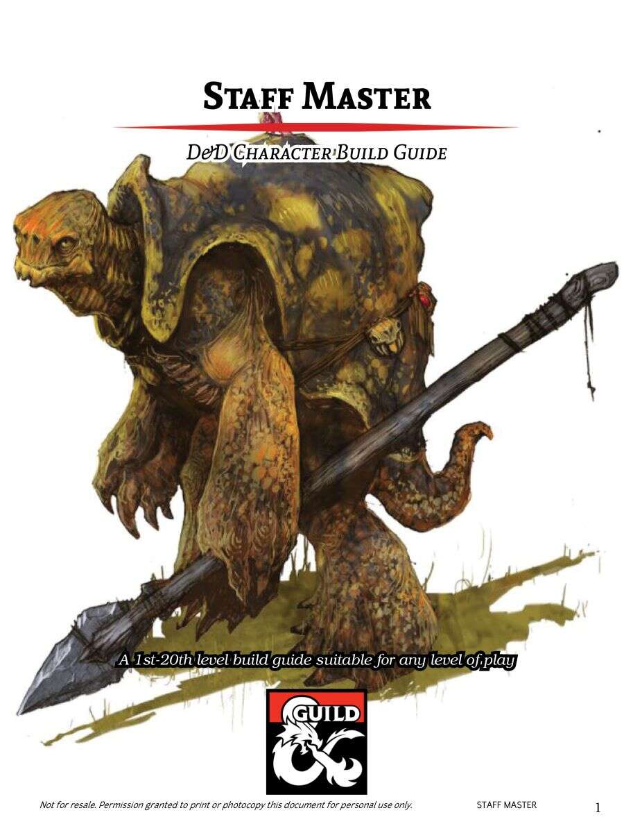 Staff Master D&D Character Build Guide - Dungeon Masters Guild ...