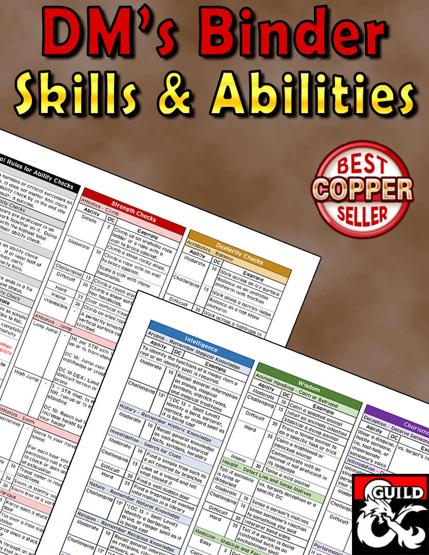DM's Binder - Skills & Abilities - Dungeon Masters Guild | DriveThruRPG