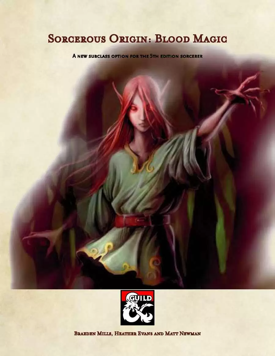 Sorcerous Origin: Blood Magic - Dungeon Masters Guild | DriveThruRPG