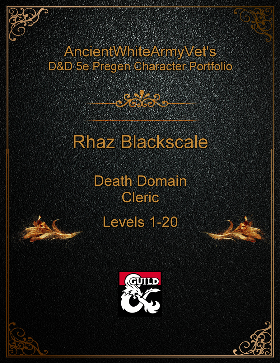 AncientWhiteArmyVet's D&D 5e Pregen Character Portfolio - Cleric [Death ...