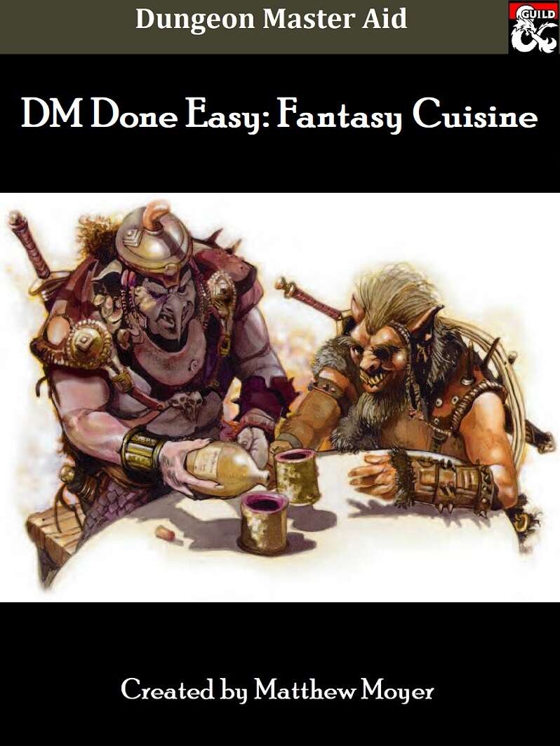 Detailed Fantasy Cuisine w/ FREE Excel Menu Maker - Dungeon Masters ...