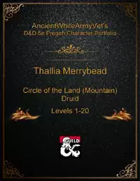 AncientWhiteArmyVet's D&D 5e Pregen Character Portfolio - Druid [Circle ...