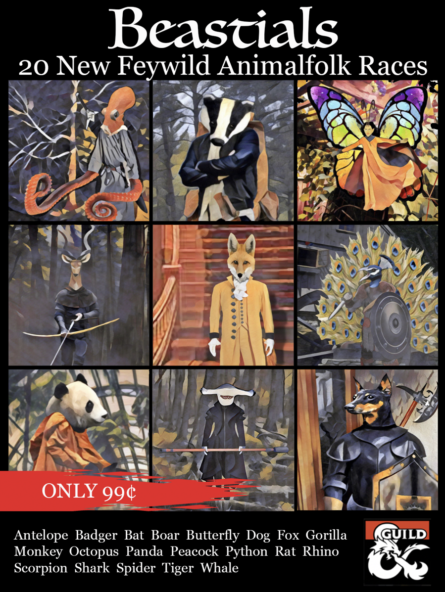 Beastials (20 New Feywild Animalfolk Races) - Dungeon Masters Guild ...