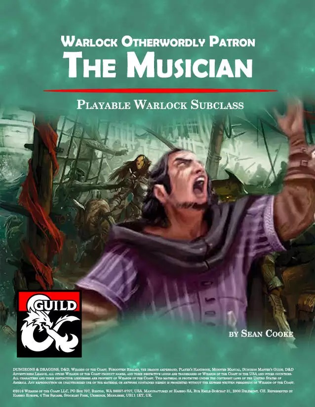 The Musician: Warlock Otherworldly Patron Subclass - Dungeon Masters Guild | DriveThruRPG