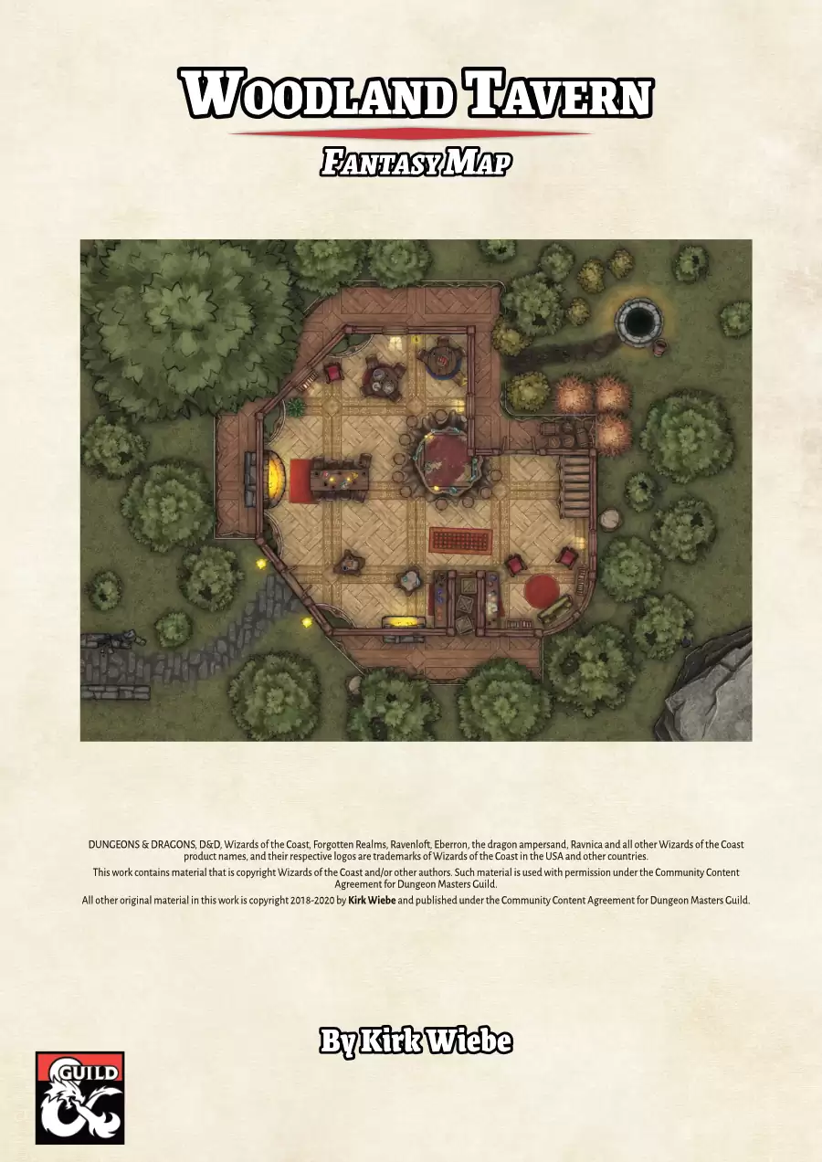 Woodland Tavern Map - Dungeon Masters Guild | DriveThruRPG