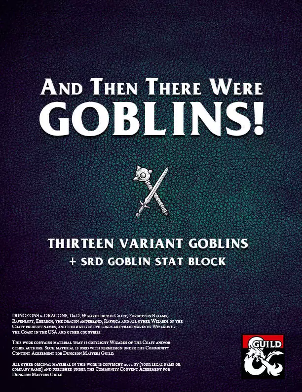 And Then There Were Goblins! - Dungeon Masters Guild | DriveThruRPG