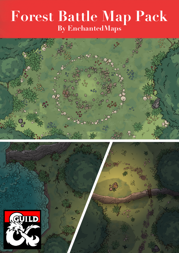 Forest Battlemaps (PNG and VTT) - Dungeon Masters Guild | DriveThruRPG