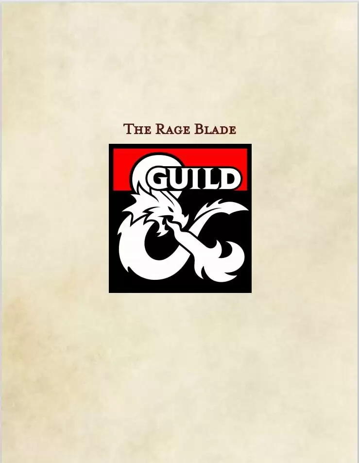 The Rage Blade - Dungeon Masters Guild | DriveThruRPG