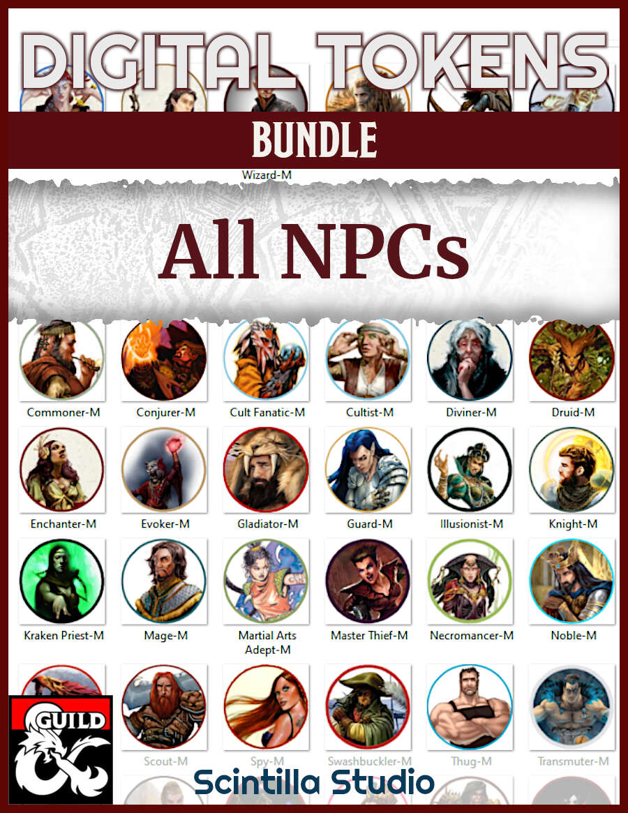 Digital Tokens: All NPCs [BUNDLE] - Dungeon Masters Guild | DriveThruRPG