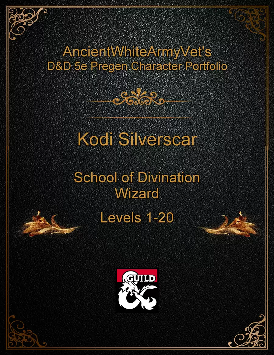 AncientWhiteArmyVet's D&D 5e Pregen Character Portfolio - Wizard ...
