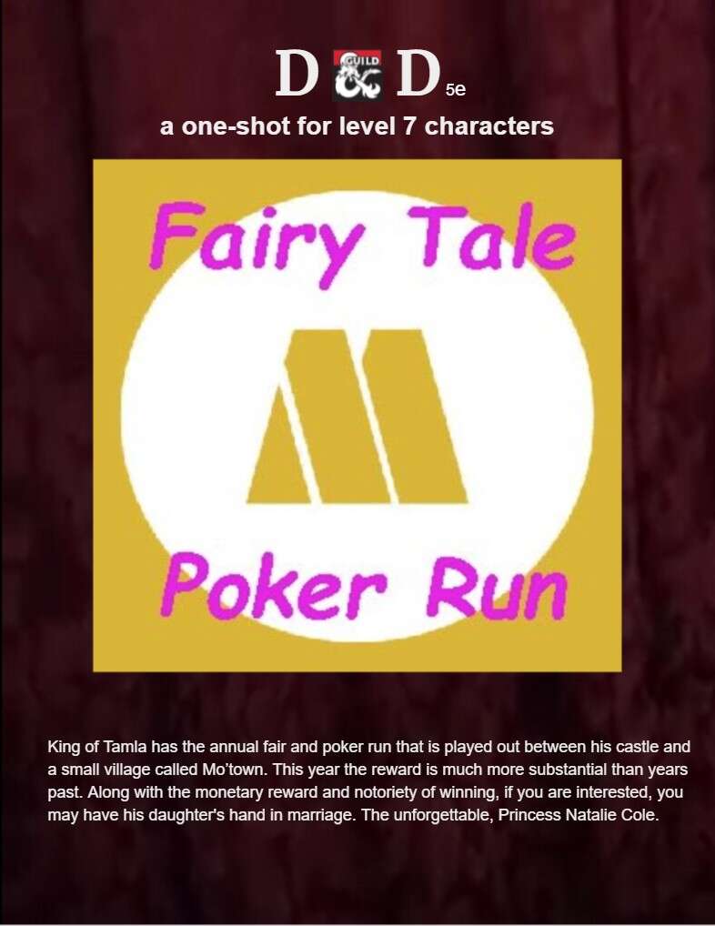 Fairy Tale Poker Run D&D5e - Dungeon Masters Guild | DriveThruRPG