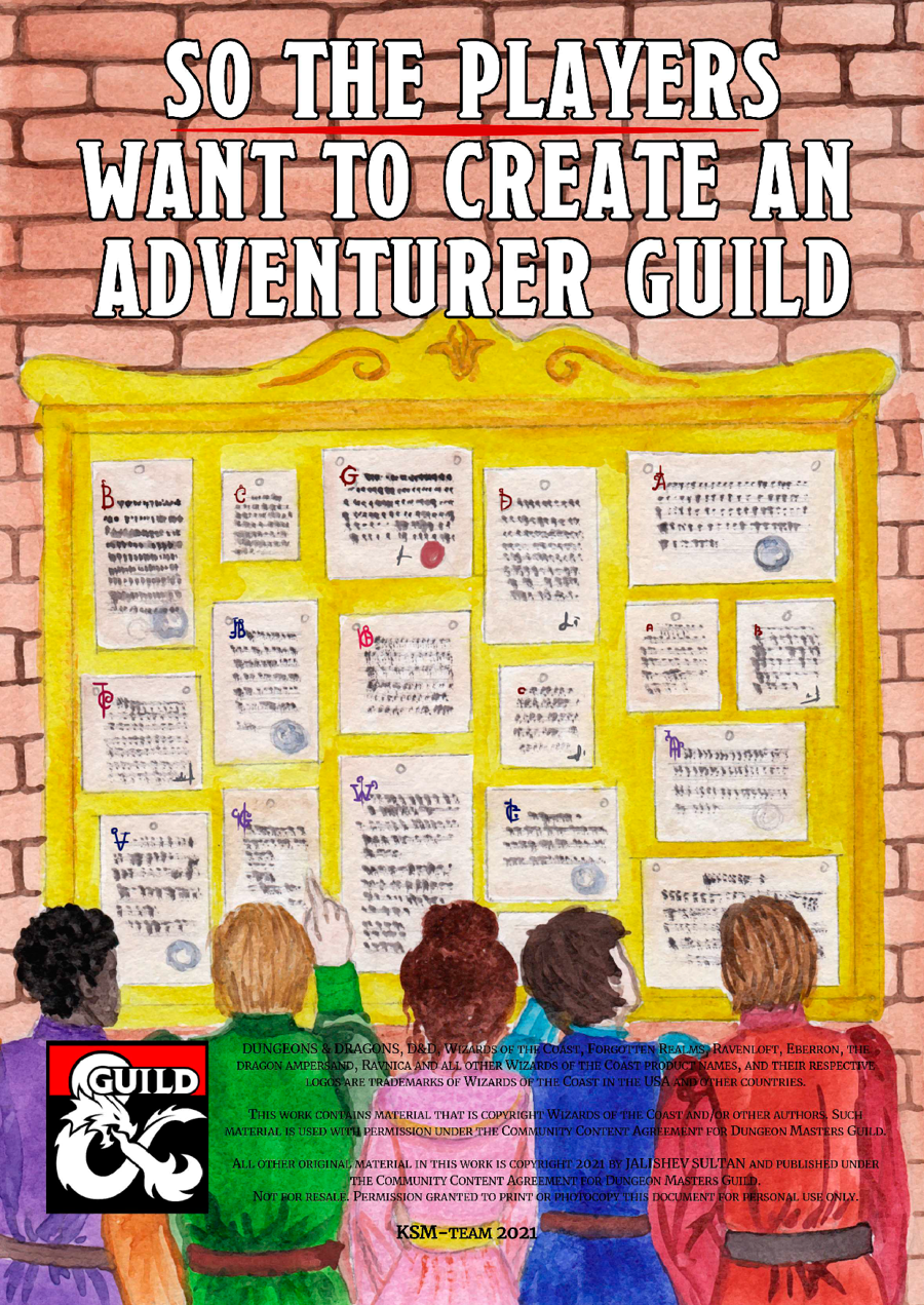 So the players want to create an adventurer guild - Dungeon Masters ...