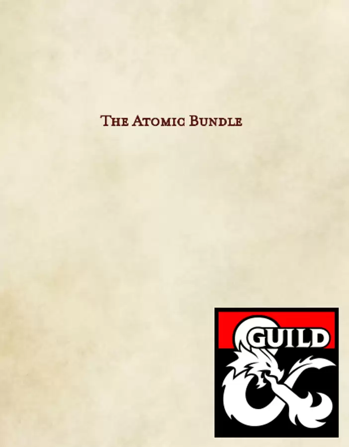 The Atomic Bundle - Dungeon Masters Guild | DriveThruRPG