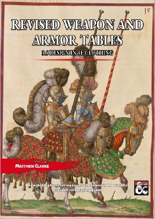 Revised Weapon and Armor Tables - Dungeon Masters Guild | DriveThruRPG